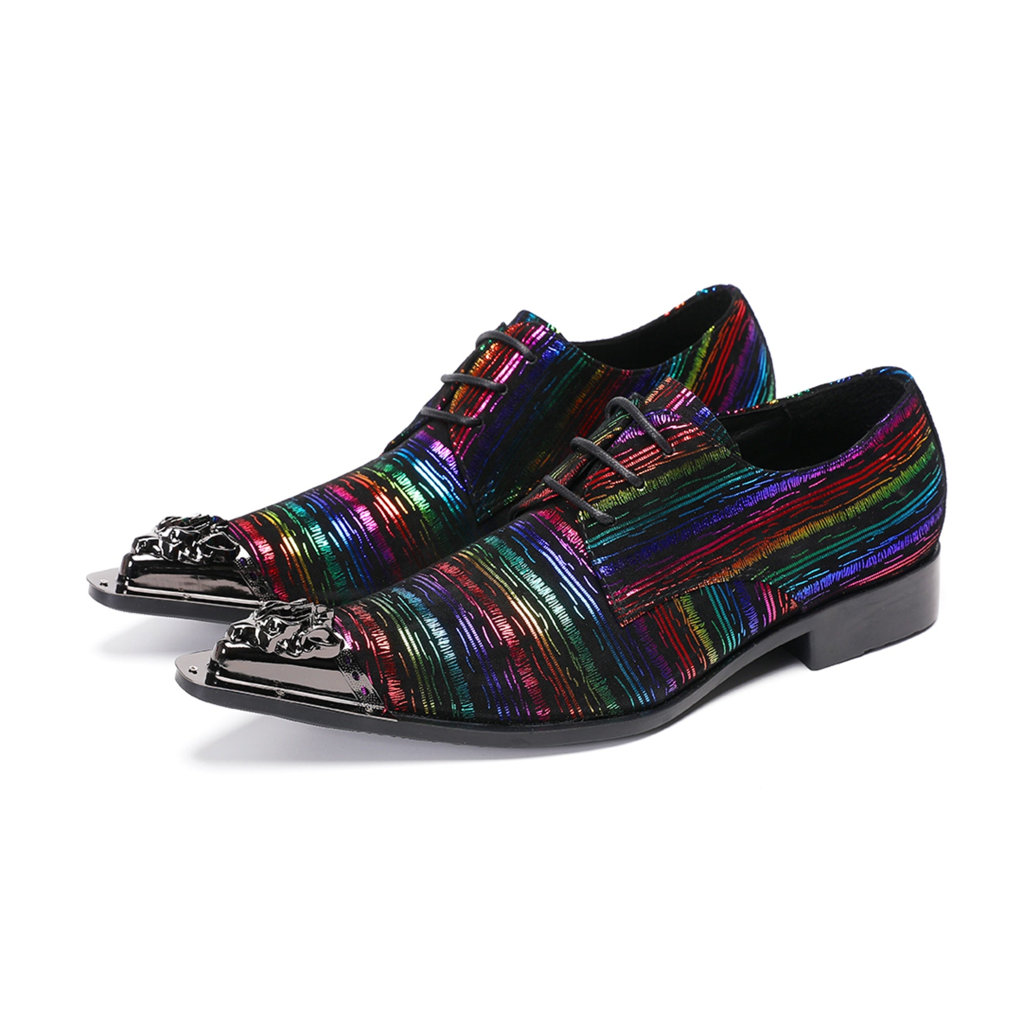 Vibrant Rainbow Metallic Toe Oxford #4141 | Stage Performance ...